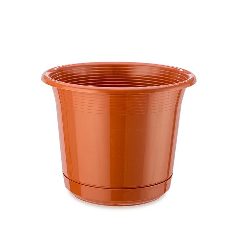 Maceta Redonda Dura Fashon N°6 Con Plato - Reyplast - BUALE