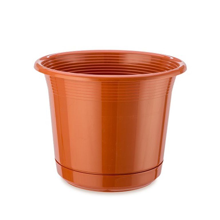Maceta Redonda Dura Fashon N°8 Con Plato – Reyplast – BUALE