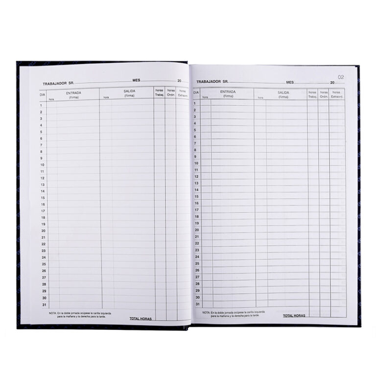 Libro De Asistencia 100 Hojas - Auca - BUALE