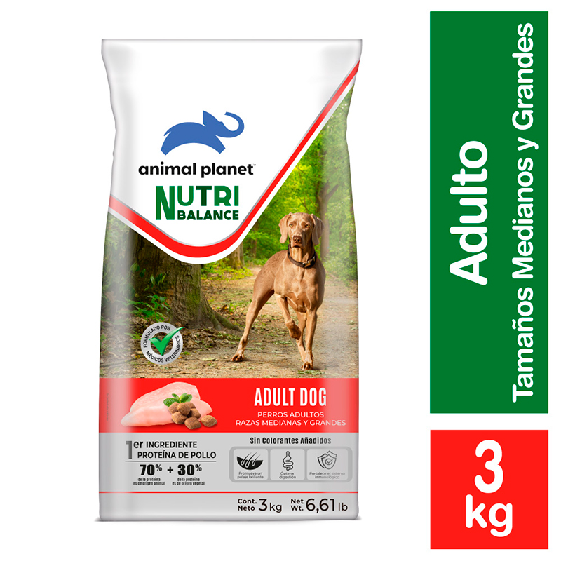 Alimento Para Perro Adulto 3 Kg - Animal Planet - BUALE
